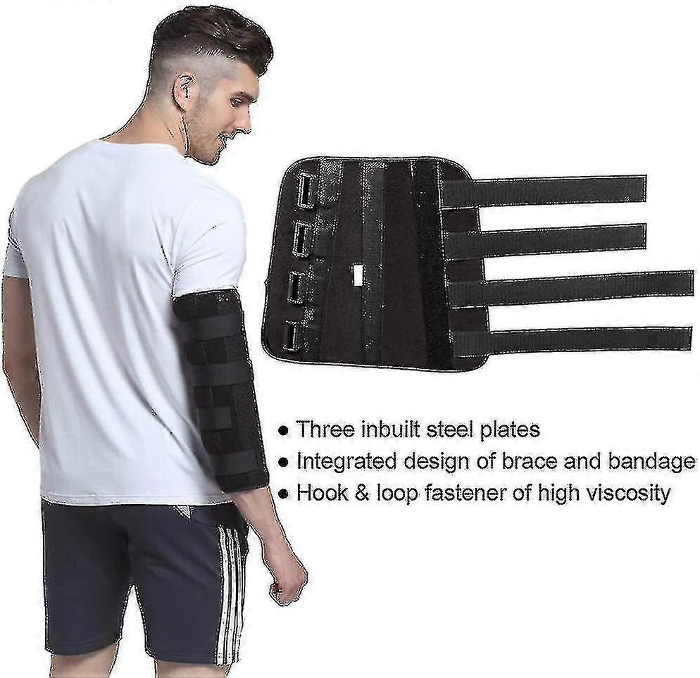 Brace Elbow Splint Brace Arm Immobilizer, Adjustable Hinged Strap ...
