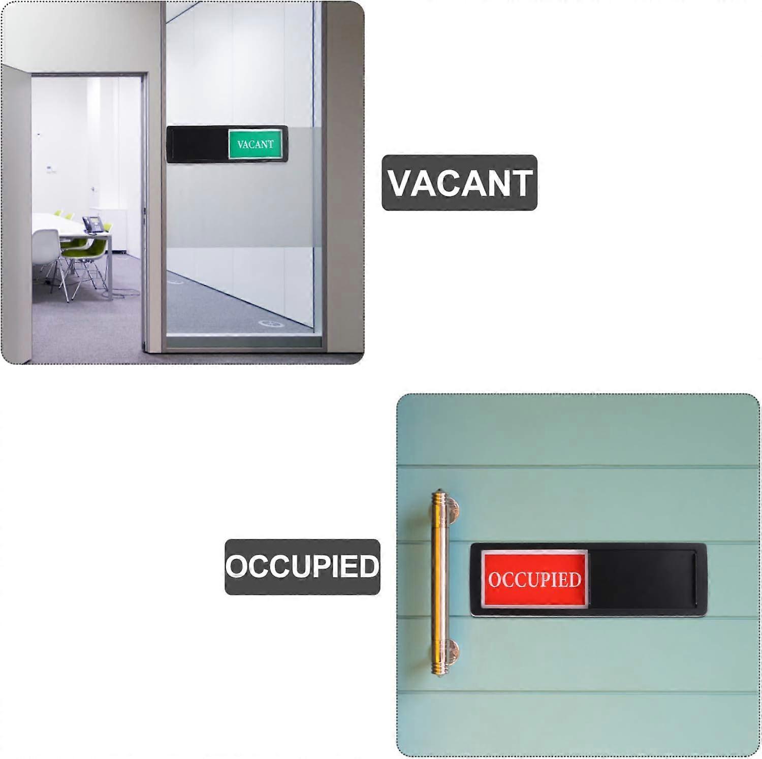 Black)Vacant Busy Sign Sliding Door Sign Do Not Disturb Restroom Sign ...