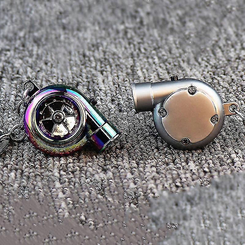 Electric Mini Turbo Turbocharger Keychain Spinning Turbine Key Chain ...
