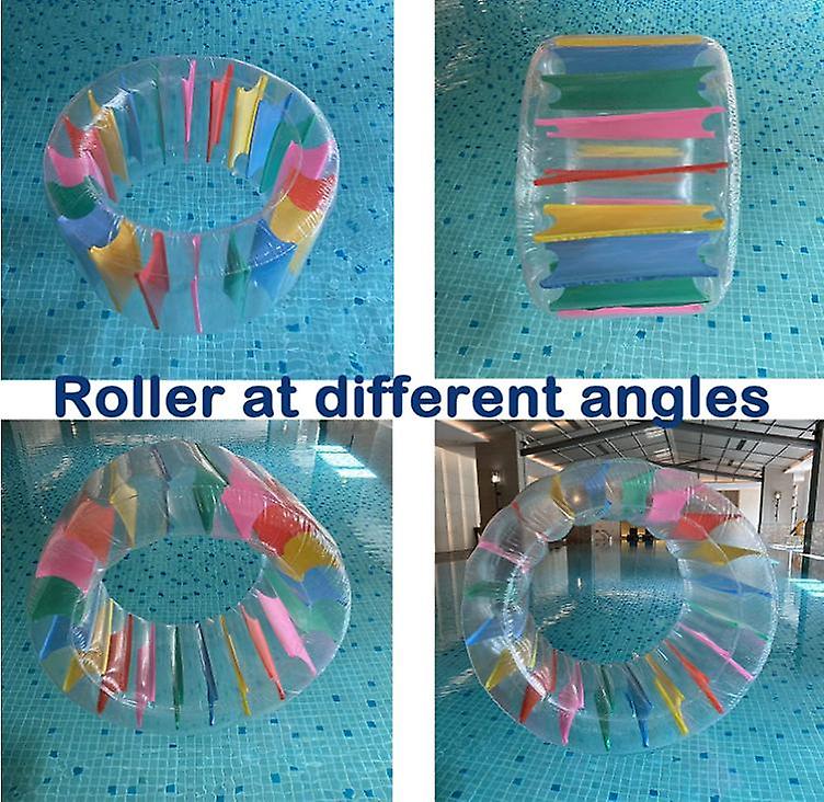 Inflatable Roller Float Colorful Water Wheel Kids Swimming Pool Rainbow ...