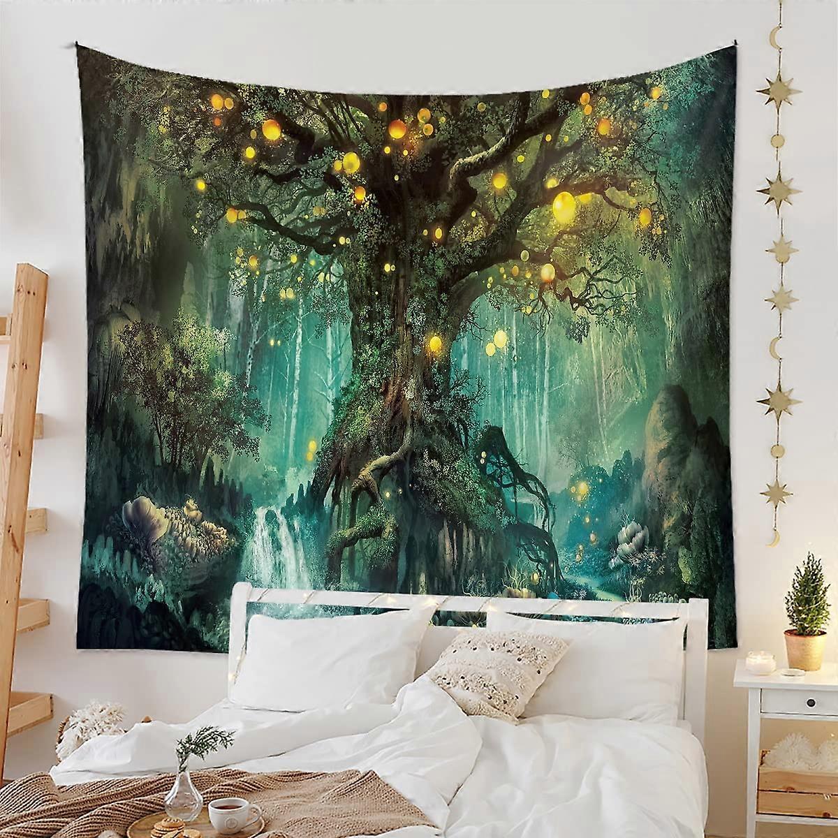 Tree of Life Wall Hanging, Psychedelic Tapestry Waterfalls Under ...