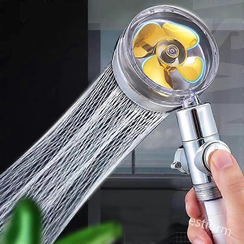 Propeller Turbo Shower Head,Flow Adjustable 360 rotary High Pressure ...