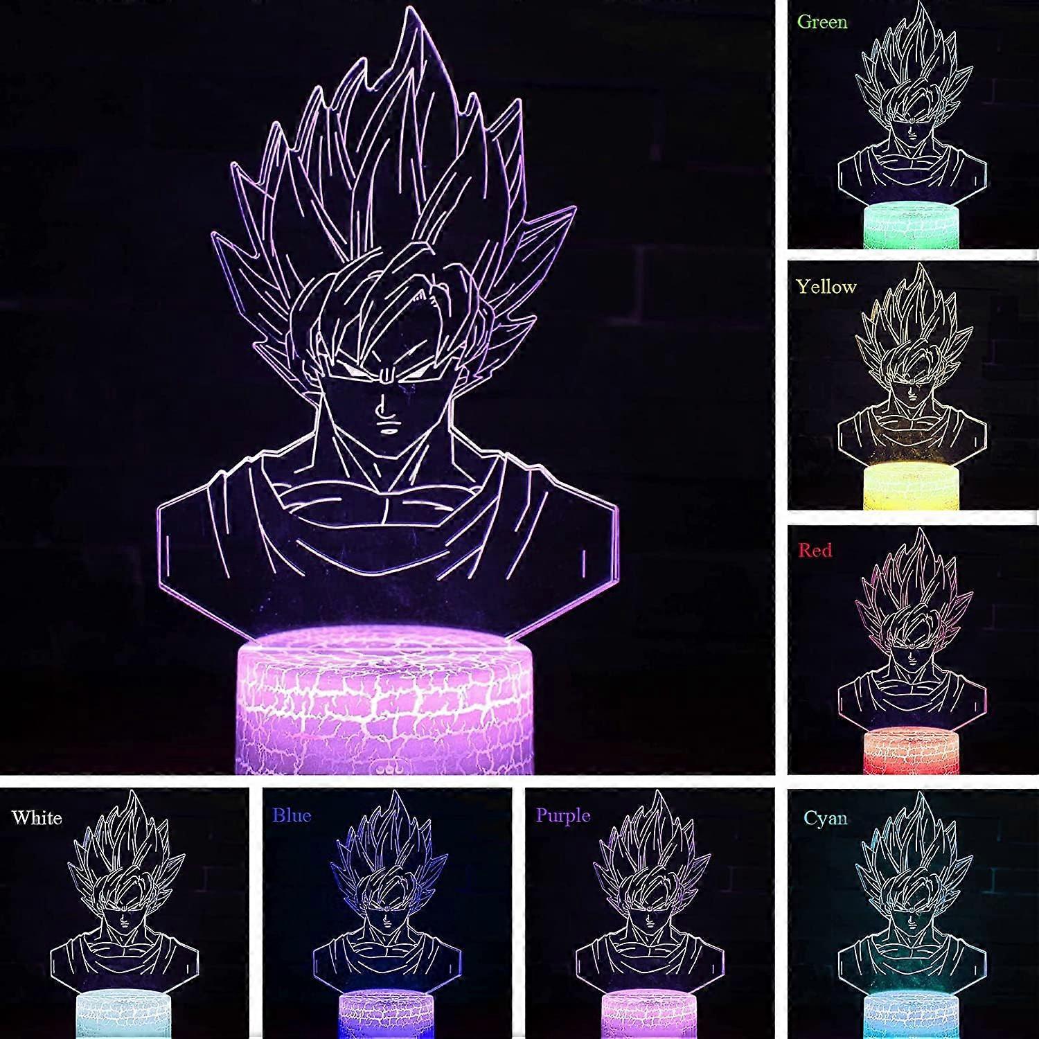 SHEN 3D Illusion Anime Lamp,7 Colors Changing 3D Illusion Anime Light ...