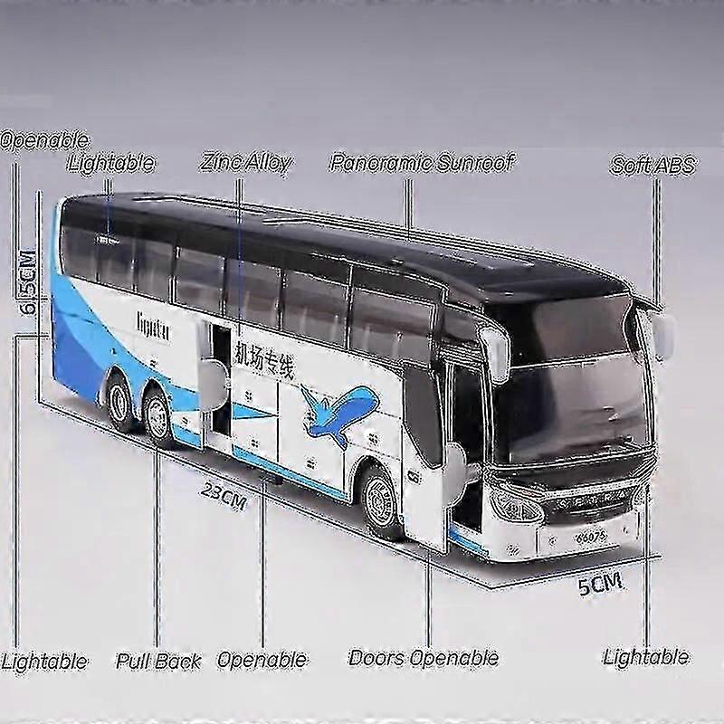 1/50 Setra Luxury Coach Bus Toy Car Diecast Miniature Model Pull Back ...