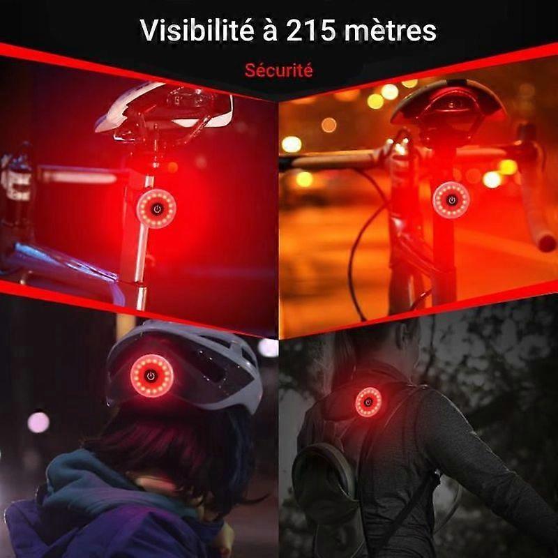 Powerful Rechargeable Red LED Bike Light USB Flashing for Rear ...