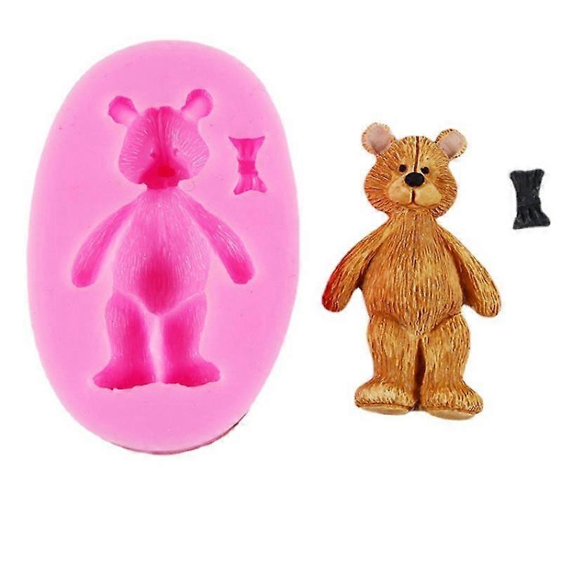 1pcs, Cute Bear Chocolate Mold - 3D Silicone Cartoon Candy Mold for DIY ...