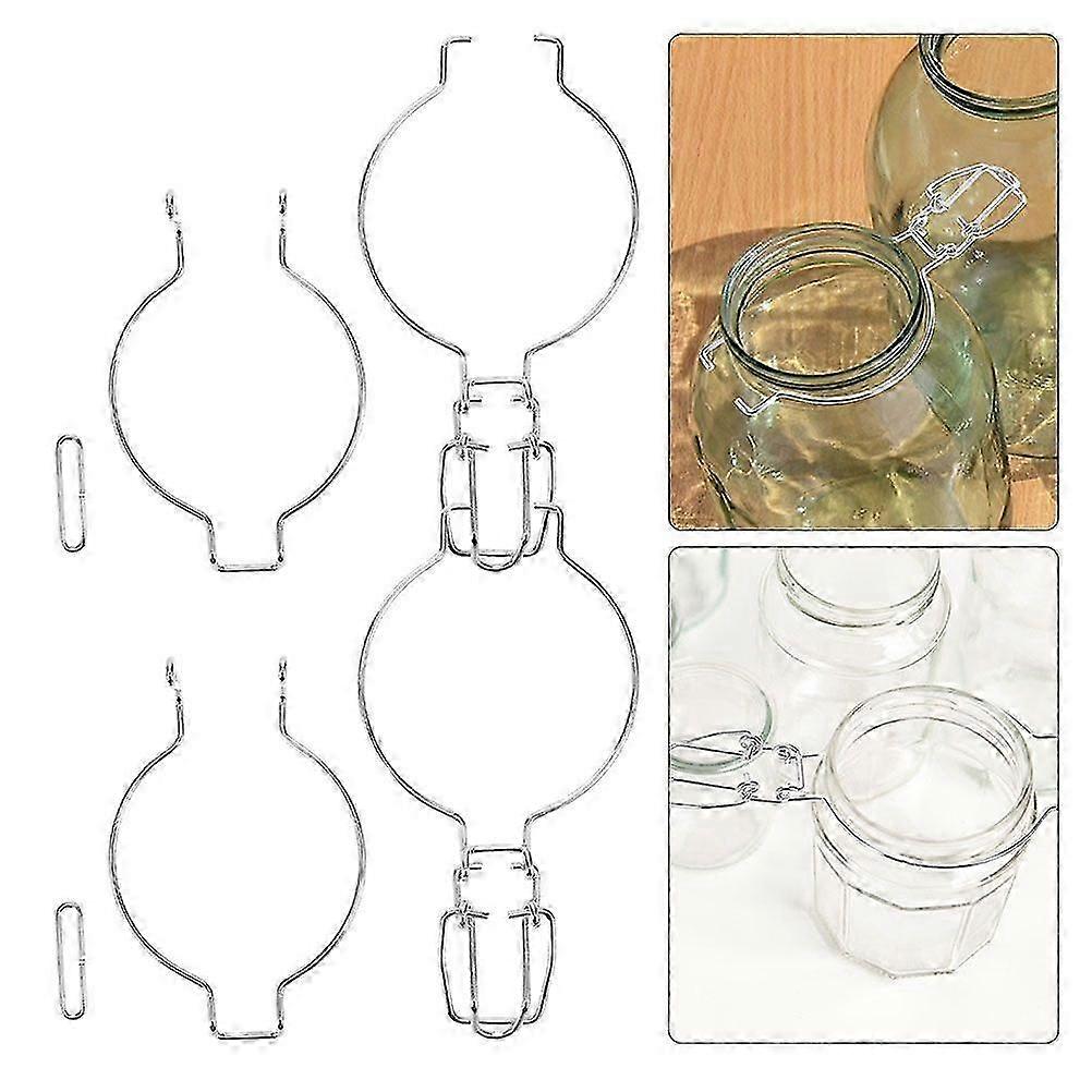 6pcs Glass Canning Jar Accessories Wire Clamp Wide Mouth Glass Jars ...