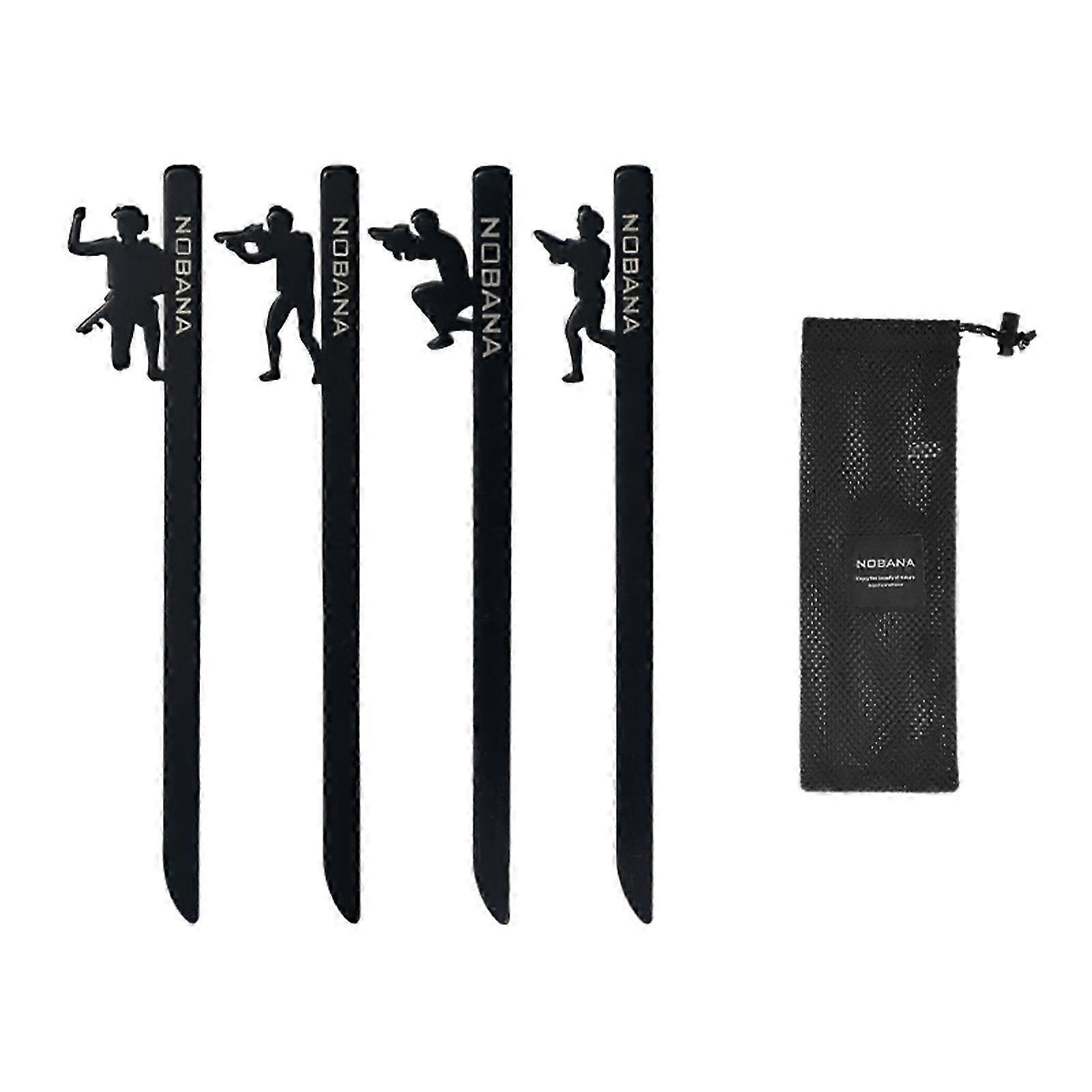 4 pcs. Tent pegs metal pegs for Tarp Heavy Duty metal tent pegs for ...