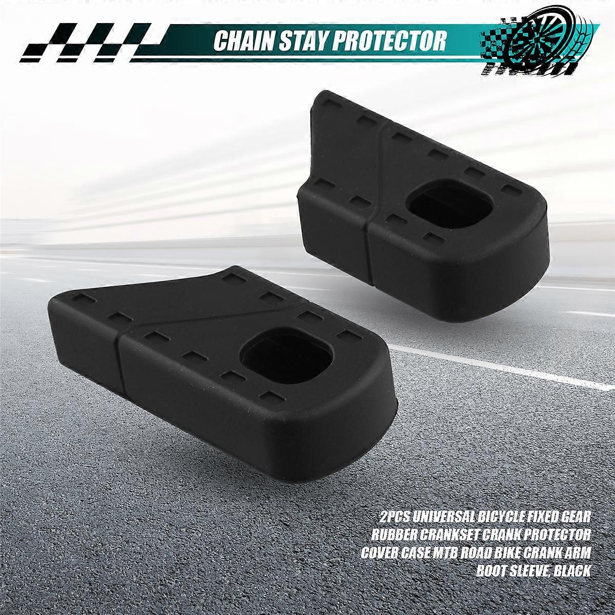 2PCS Universal Bicycle Fixed Gear Rubber Crankset Crank Protector Cover Case MTB Road Bike Crank ...