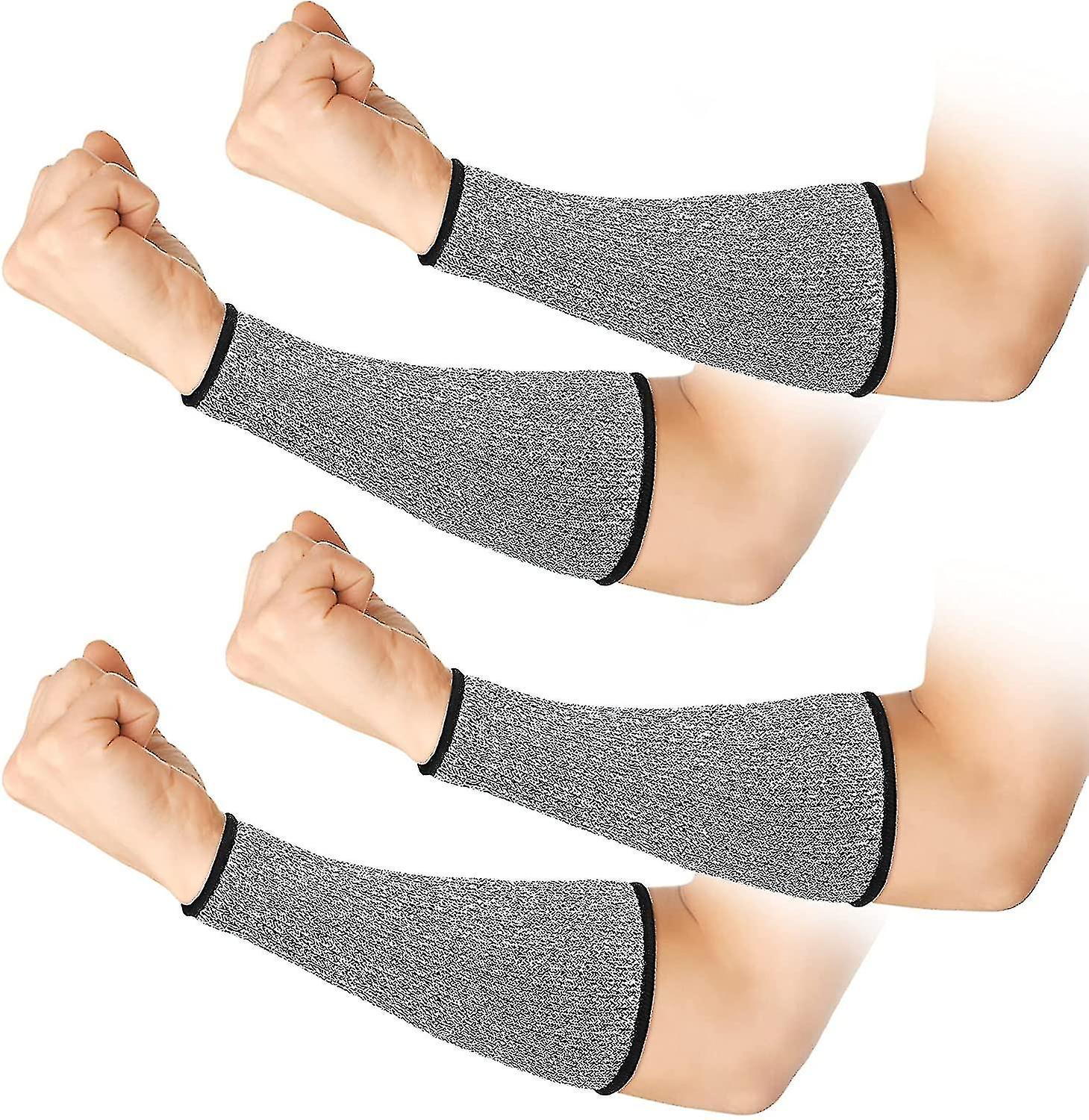 2 Pairs Cut Resistant Sleeve Arm Protection Sleeves Level 5 Protection ...
