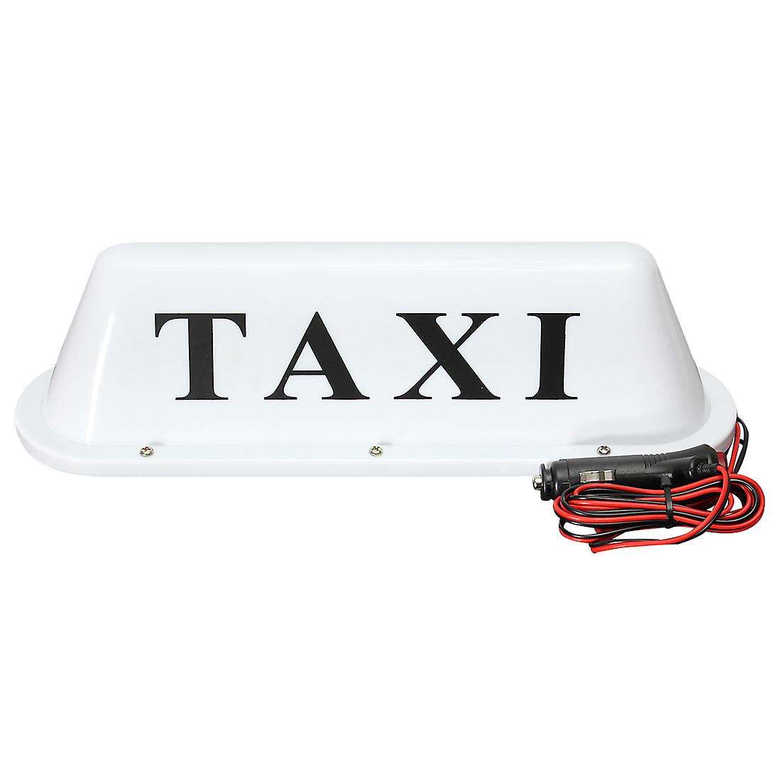 White Waterproof Taxi Magnetic Base Roof Top Car Cab LED Sign Light ...