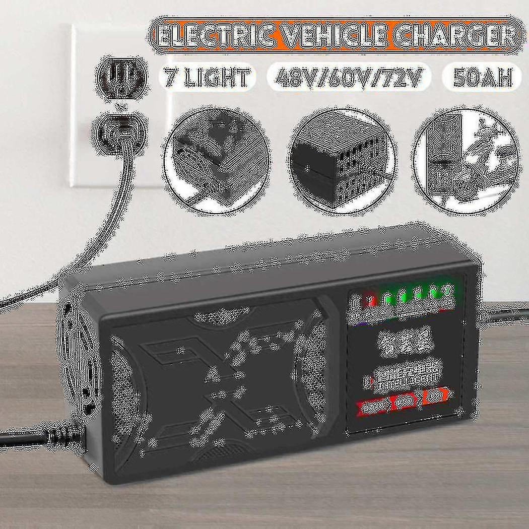 60v 50ah Electric Vehicle Charger 7 Light Display Power Display Current ...