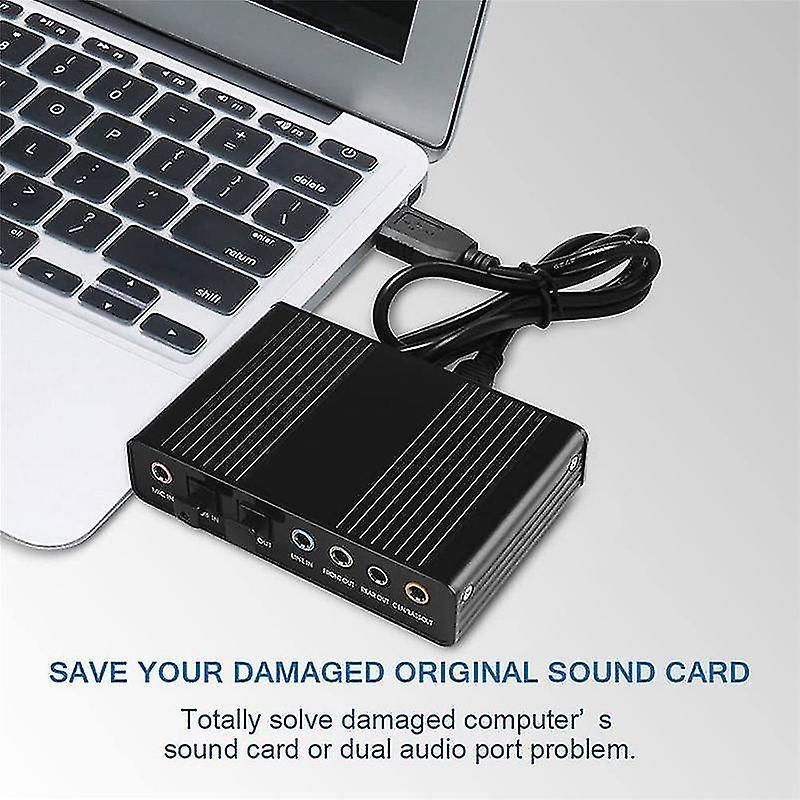 Usb Optical Sound Card 6 Channel 5.1 External Reverb Sound Card ...