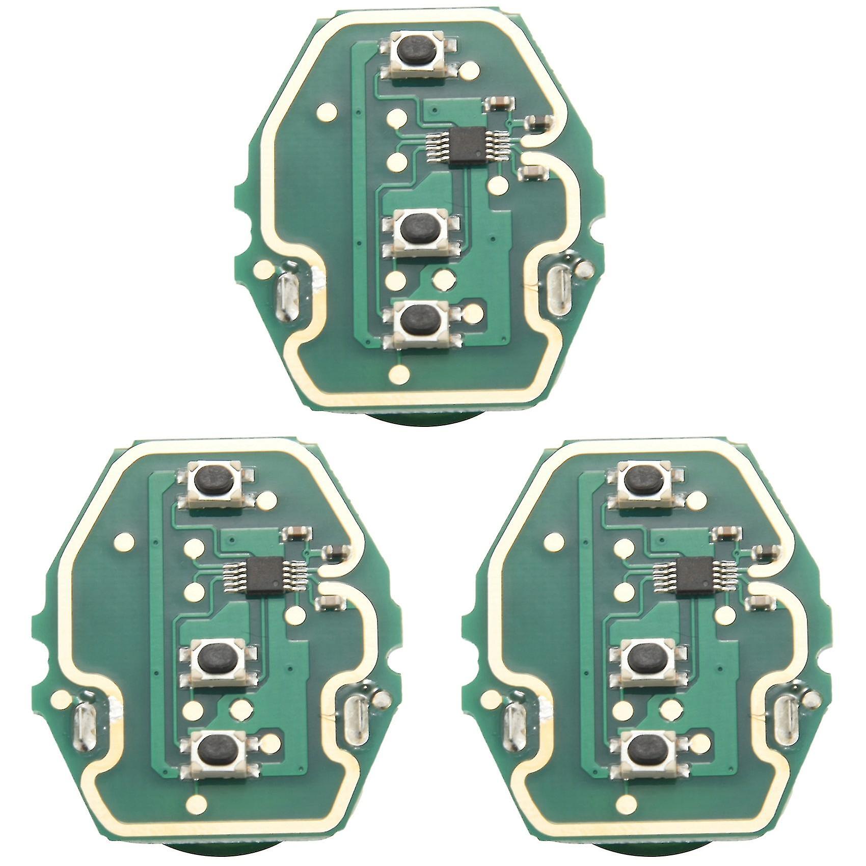 3x 3 Button Remote Car Key Control Circuit Board 315mhz/433mhz For- 3 5 ...