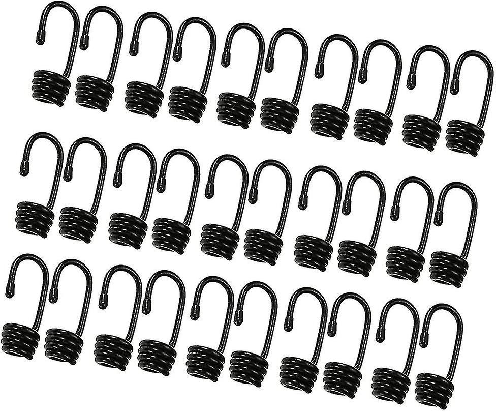 Heavy Duty Metal Bungee Shock Cord Hook Spiral For Elastic Ropes(30pcs ...