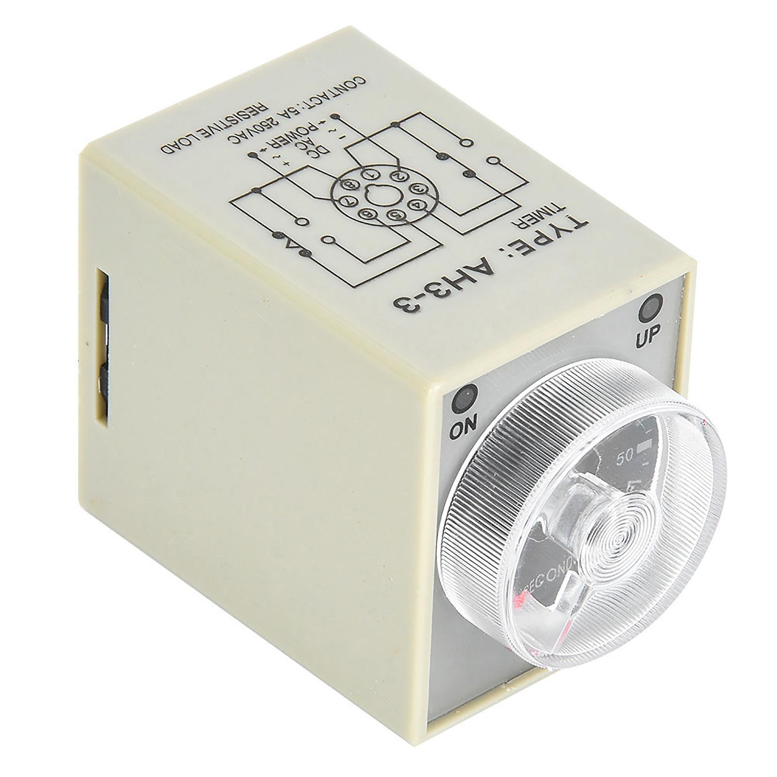 Electronic Time Relay 8 Pins Release Delay Timer 35mm DIN Rail Mount ...
