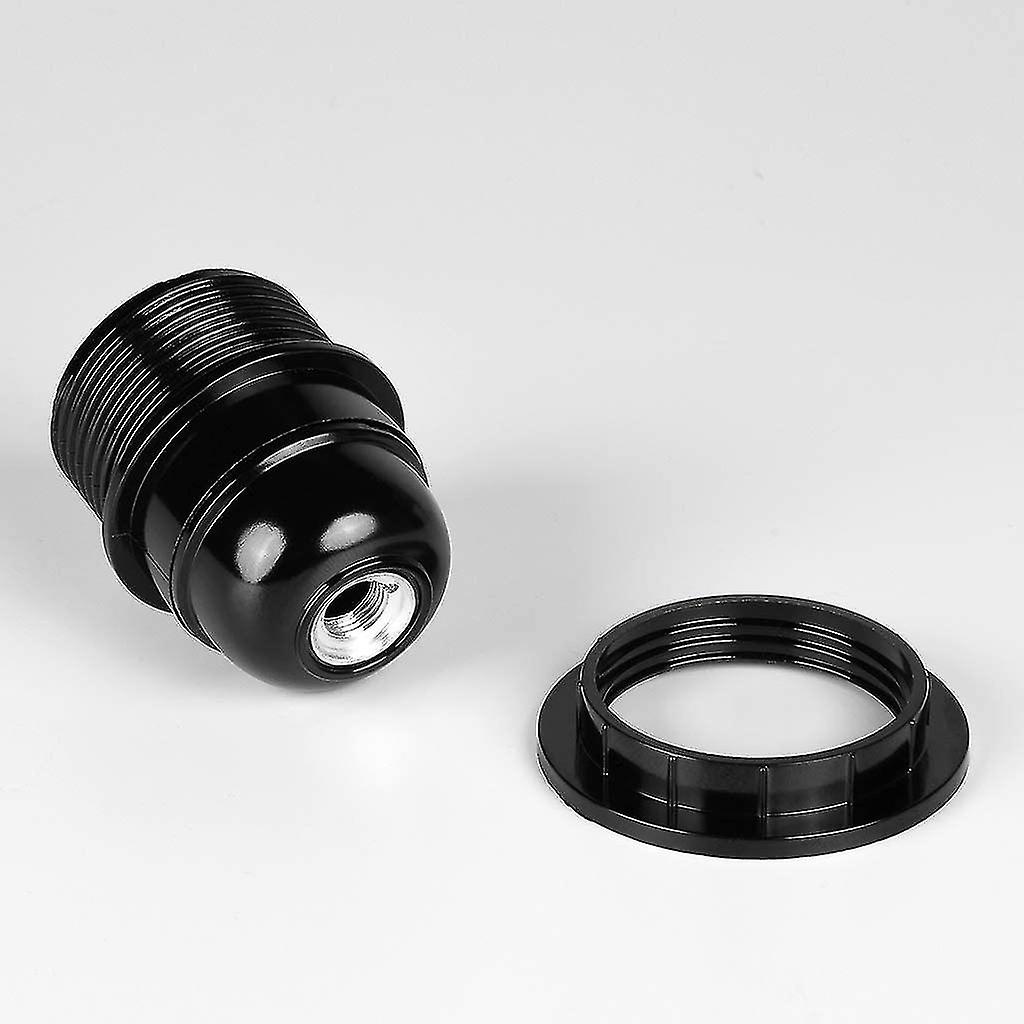 Black E27 Screw Socket - 2x E27 Lamp Socket Plastic Ring - E27 Bulb ...