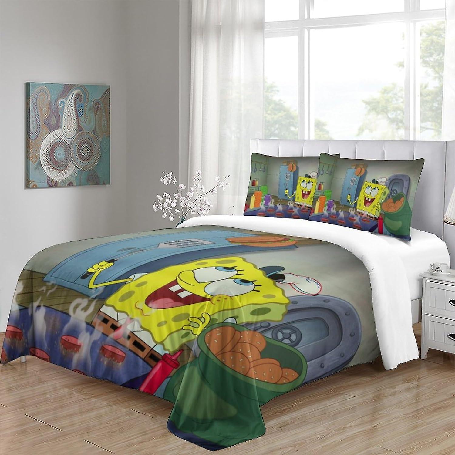 HOUKIG Spongebob 3D Print Anime Characters for Teens And Adults Quilt ...