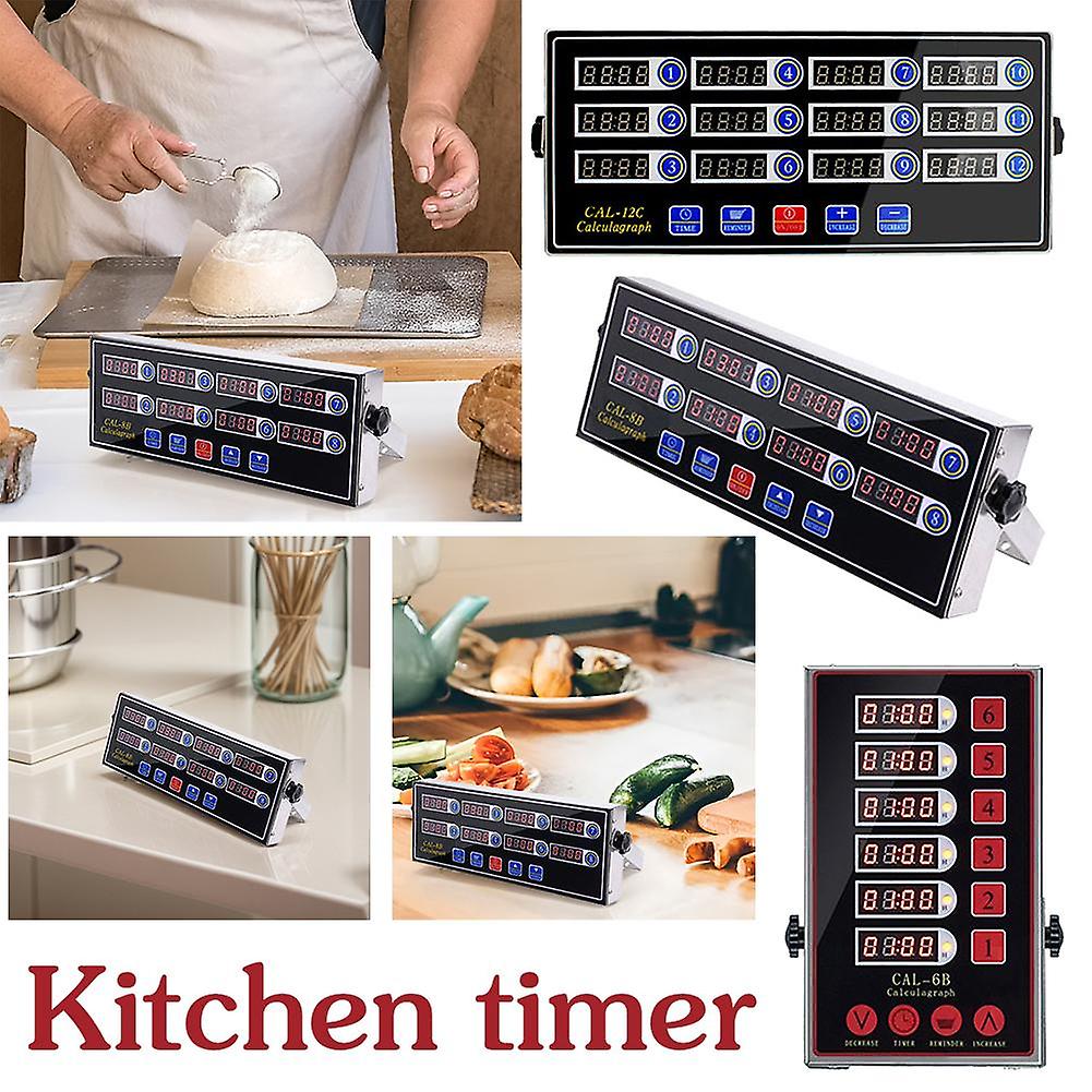 Commercial 8 Channels Digital Kitchen Timer, Stainless Steel ...