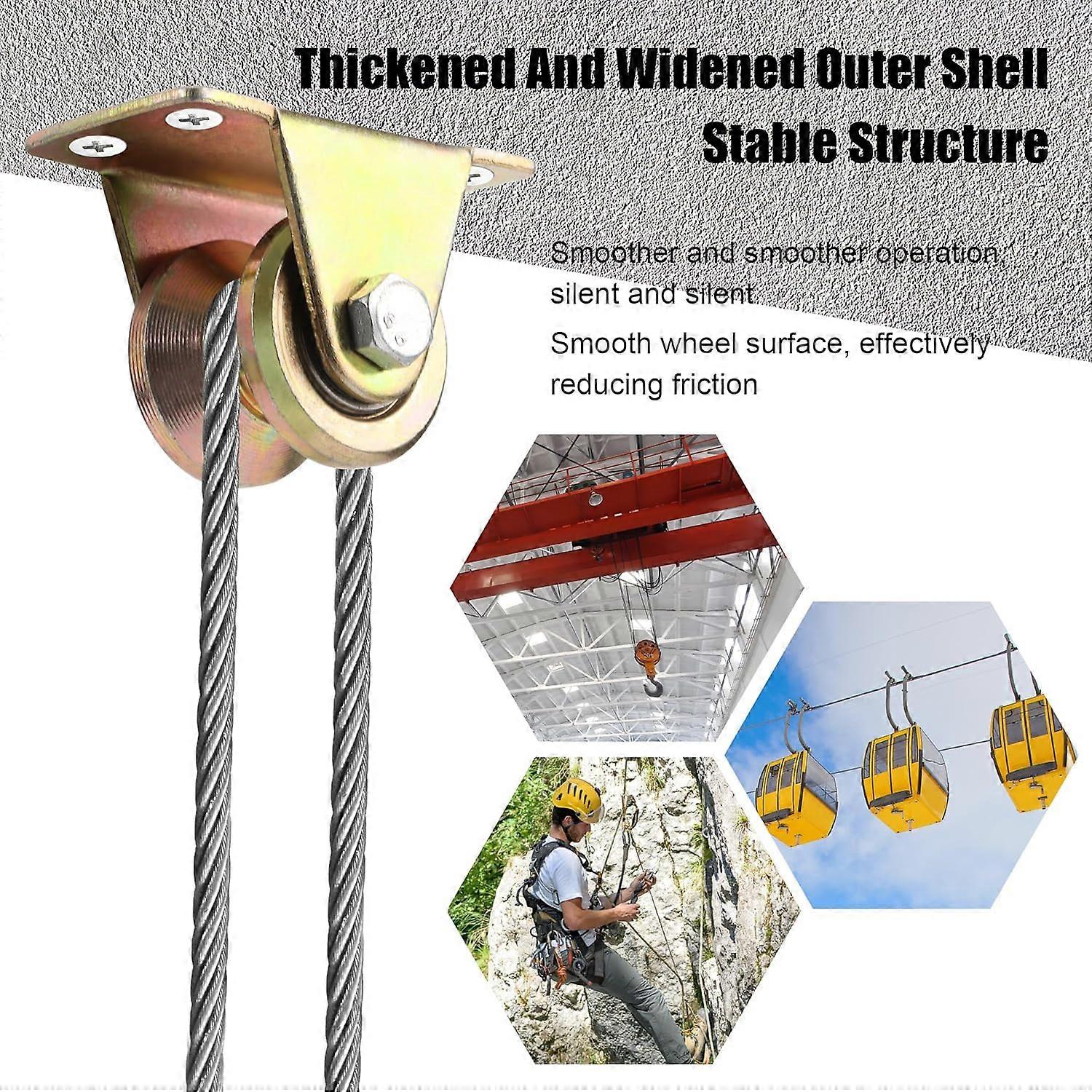 6 Pieces Reeving Lifting Pulley, V Groove Wheel, Sliding Gate Caster ...