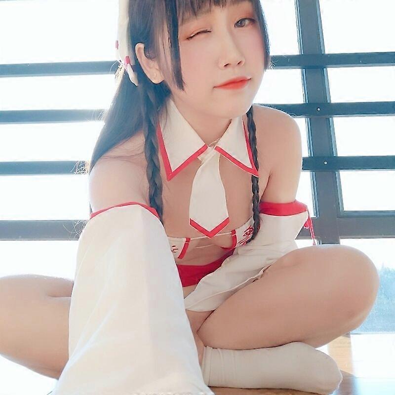 Japanese Anime Witch Cosplay Costumes Sexy Lingerie Kimono Bra Strap Panties Erotic Wizard Role