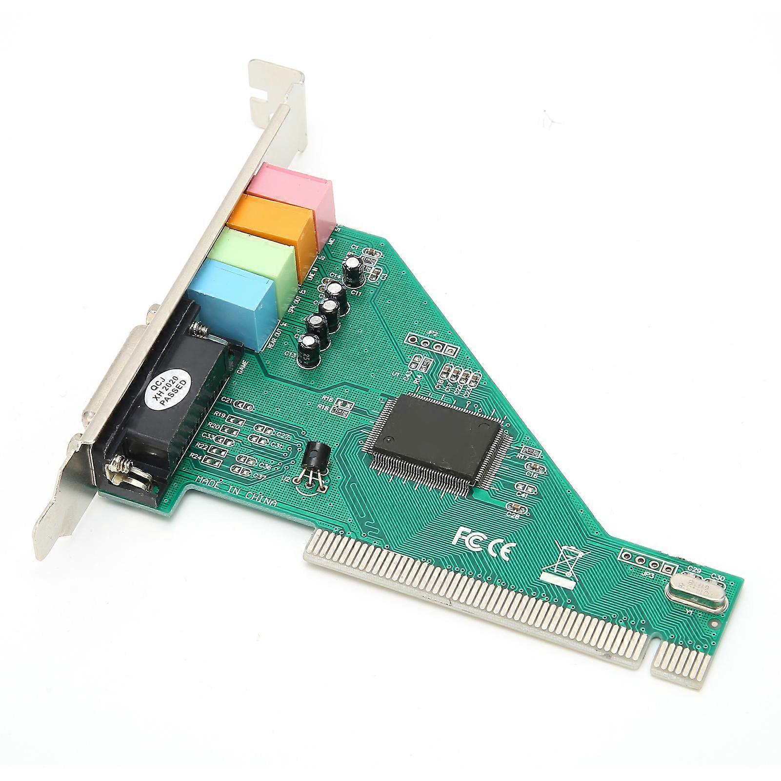 PCI Sound Card 4 Channel 120dB Duplex Playback Computer Accessory for ...
