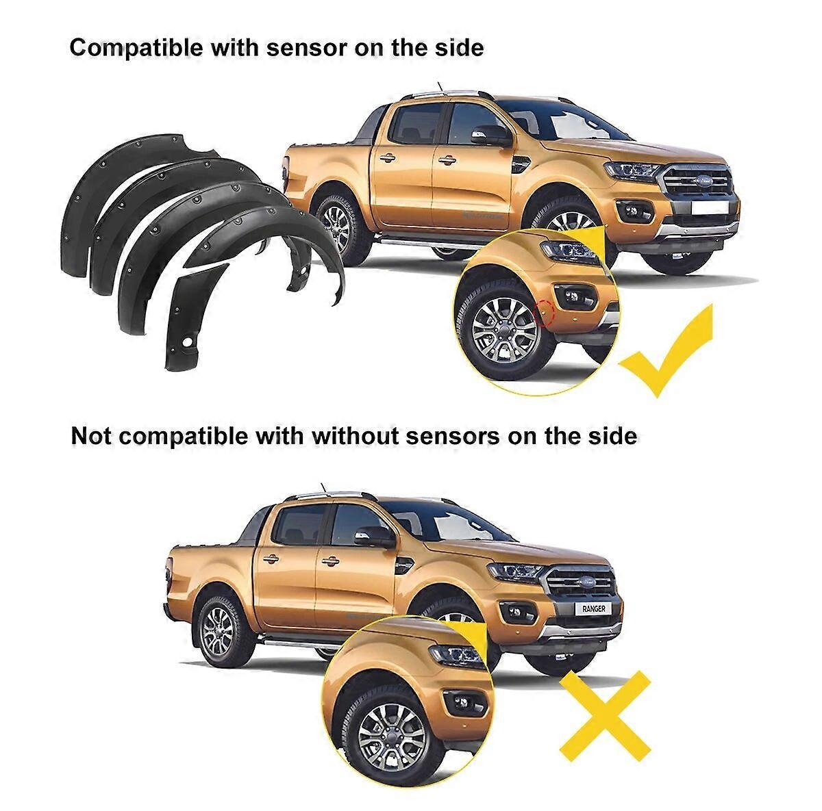 6 Stänkskärmar för Ford Ranger T7 T8 2015~2022 Wildtrak Sport XLT XLS ...