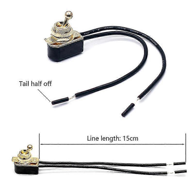 Ac 250v 6a On/off Prewired Standard Toggle Switch With Wire Cable Mt ...