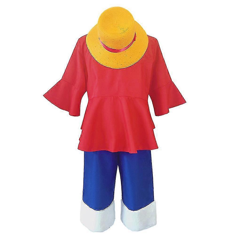 One Piece Monkey D. Luffy Cosplay Costume Pirate Straw Hats Pirate ...
