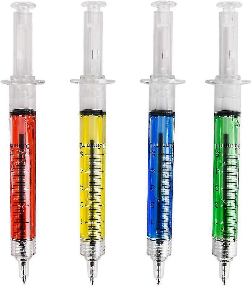 Syringe Pens - (bulk Pack Of 24) Retractable Fun Multi Color Novelty ...