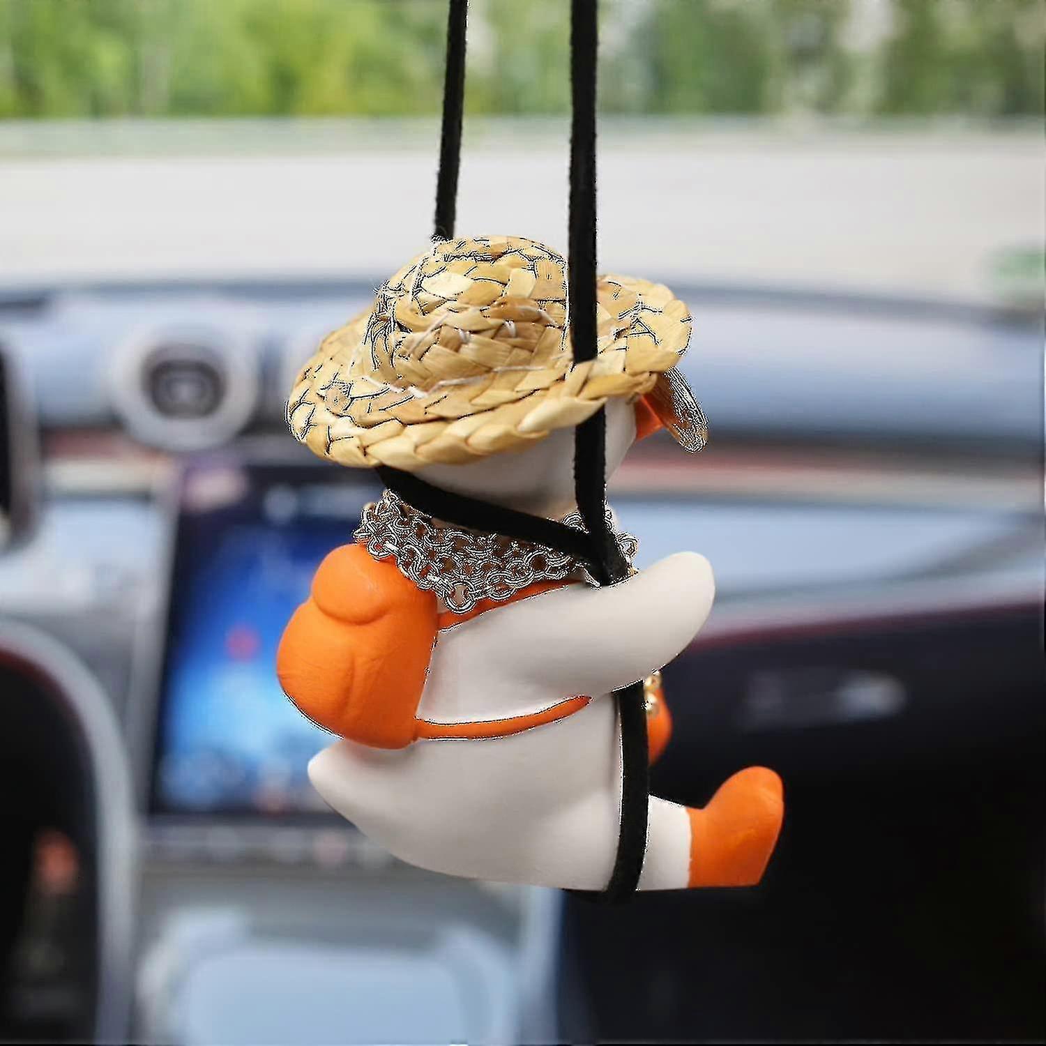 Swinging Duck Car Hanging Ornament, Cute Car Hanging Accessories For ...