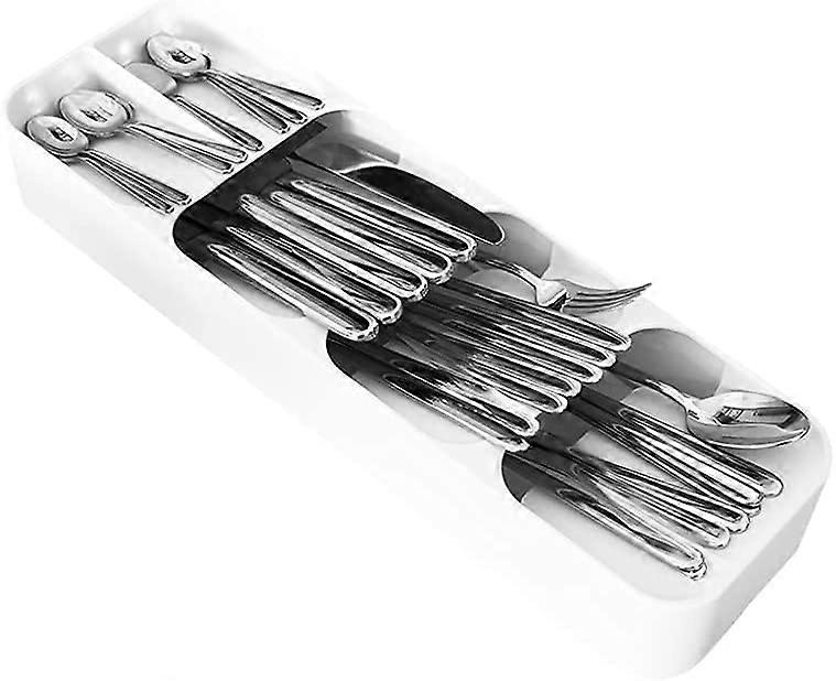 2 pieces drawer cutlery tray kitchen accessories storage box separate ...