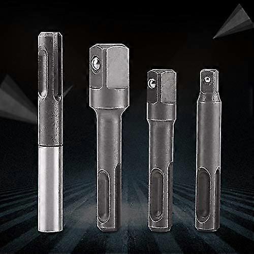 4Pcs Set SDS Plus Shank to 1/4" Hex Socket Adaptor and 1/4" 3/8" 1/2 ...