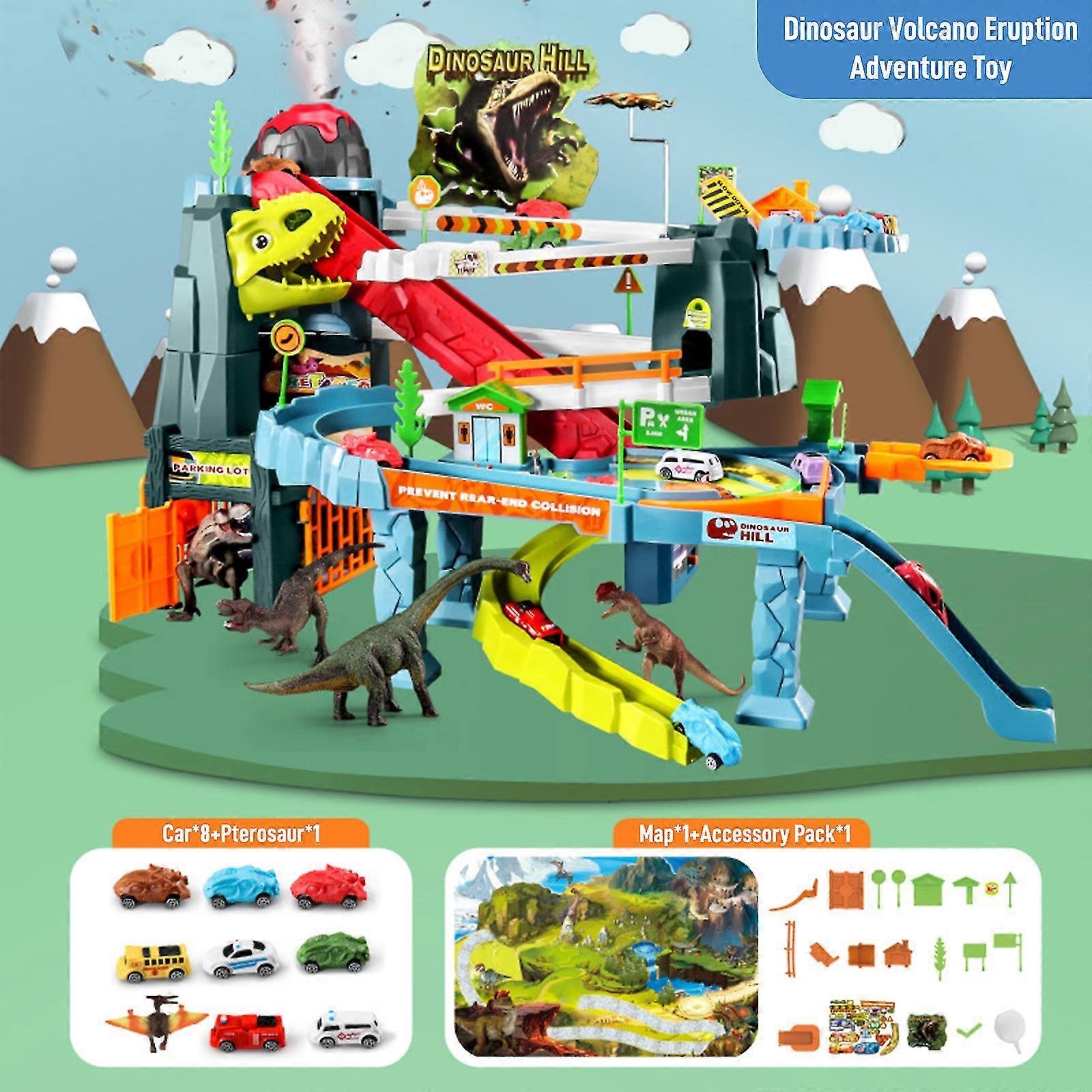 Electric Tracks And Realistic Volcano Water Spray With Music Dinosaur ...
