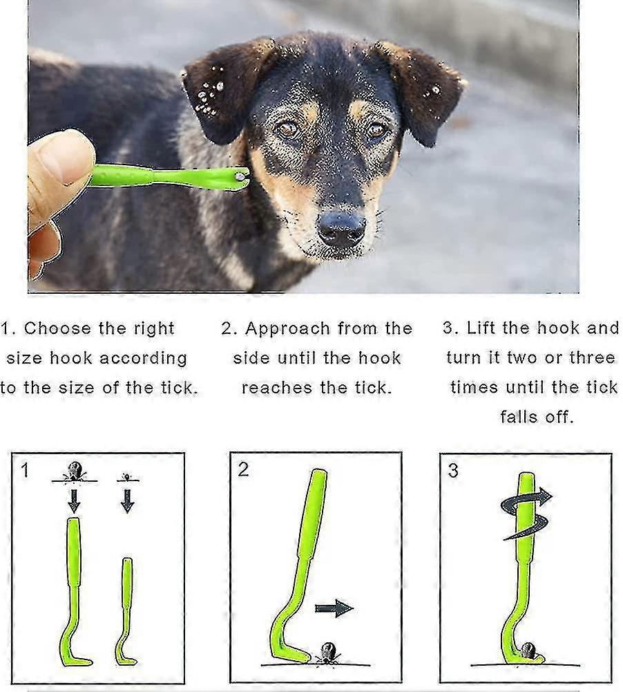 Tick Hook, Tick Puller, Stainless Steel Tick Tweezer, Tick Comb, Remove ...