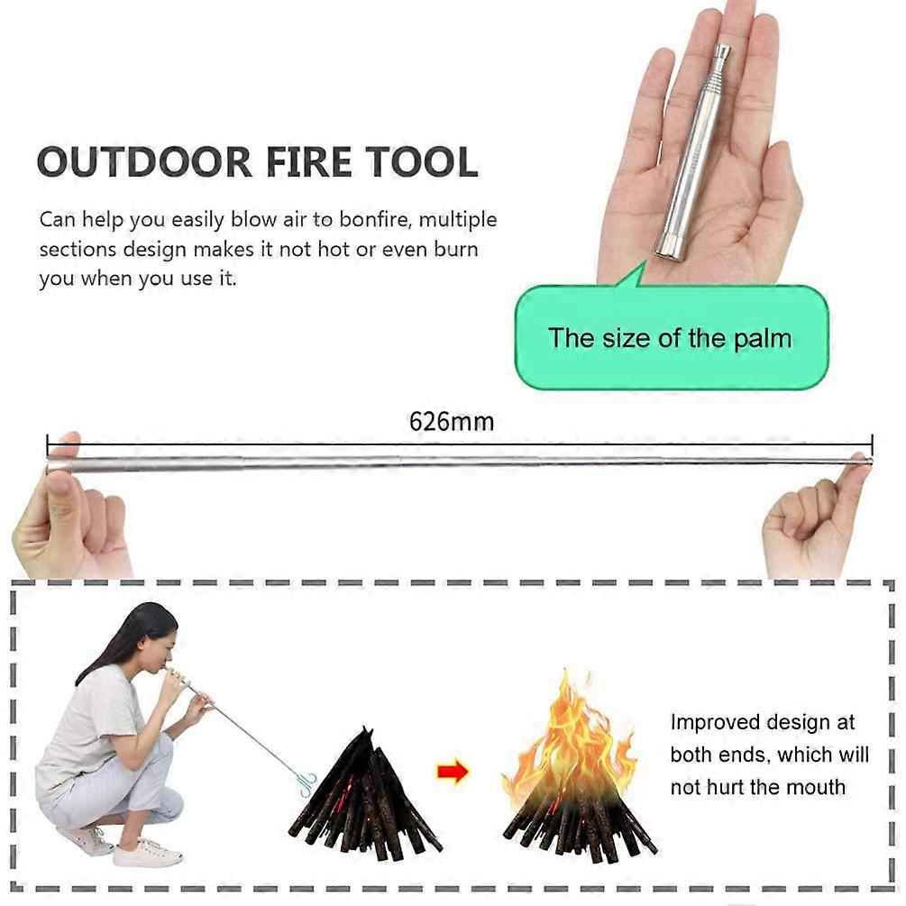 Fire Bellows Fire Bellows by Mouth Telescopic Blow Fire Tube Camping ...