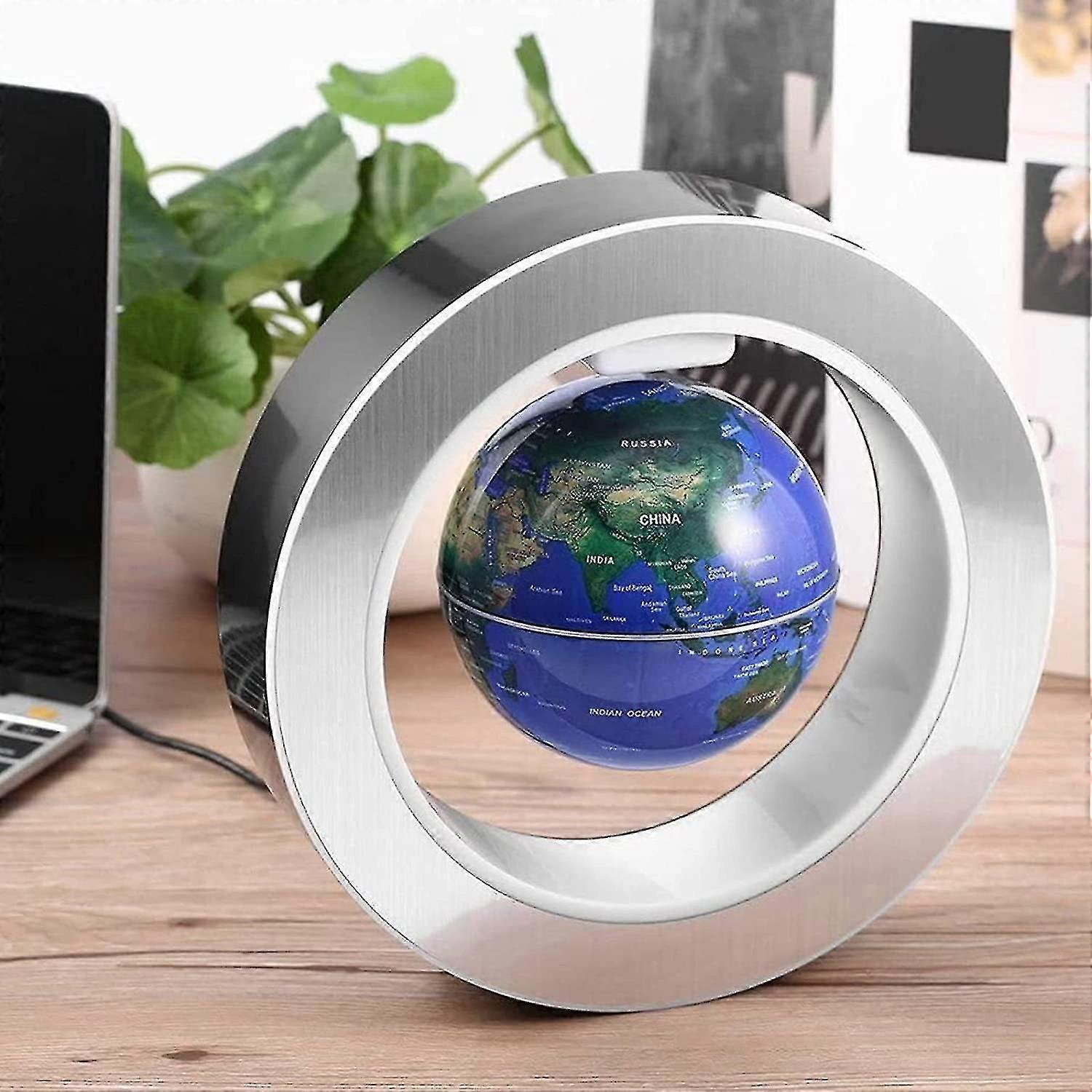 Floating Globe With Led Lights Levitating Globe Magnetic World Map For ...