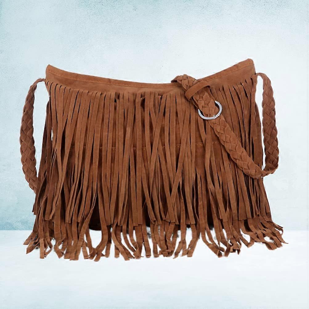 1Pc Tassel Shoulder Bag Leather Tote Tassel Handbag Crossbody Bag Woman ...