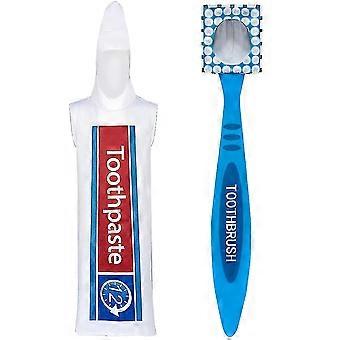 2 Pcs Toothbrush Toothpaste Costume, Halloween Dress Up Funny Couples ...