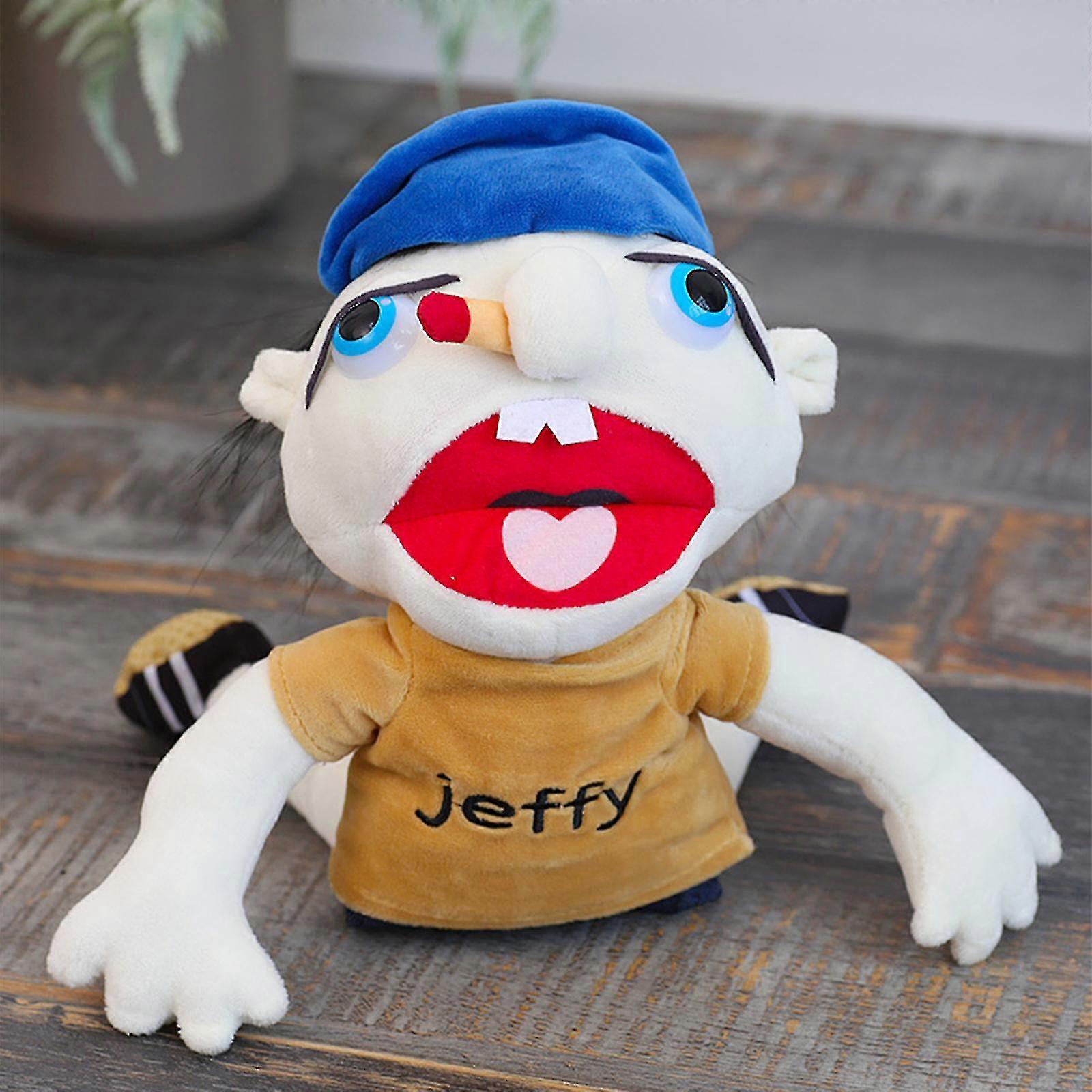 24in/60cm Large Jeffy Boy Soft Hand Puppet Talk Show Fun Party Doll ...