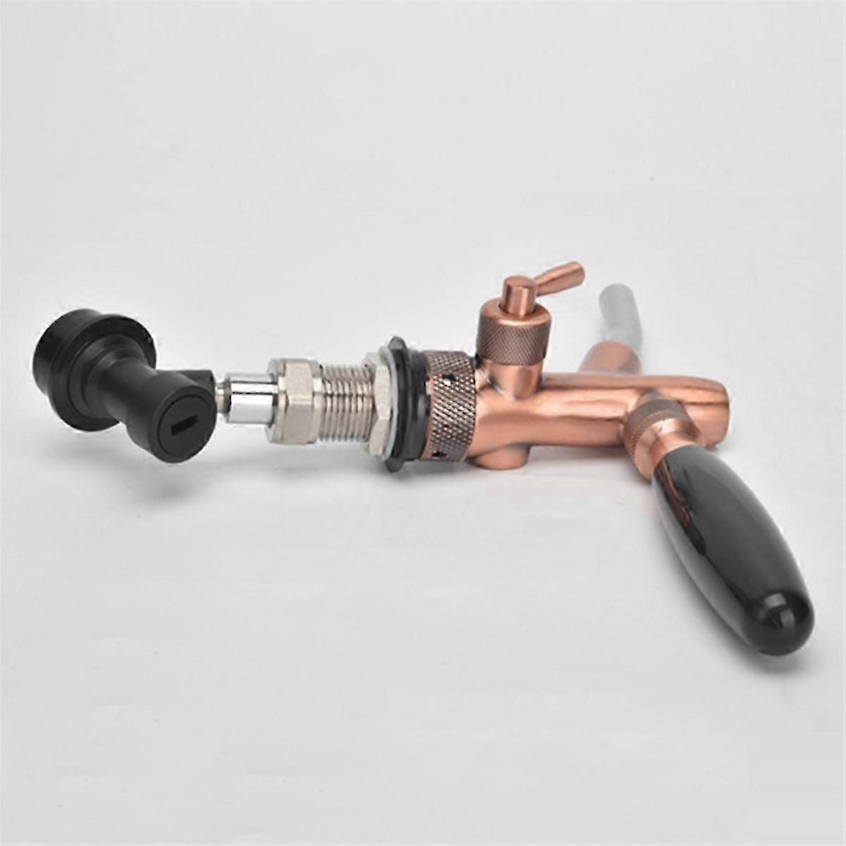 Justerbar Draft Beer Tap med Liquid Ball Lock Disconnect Chrome Plating ...