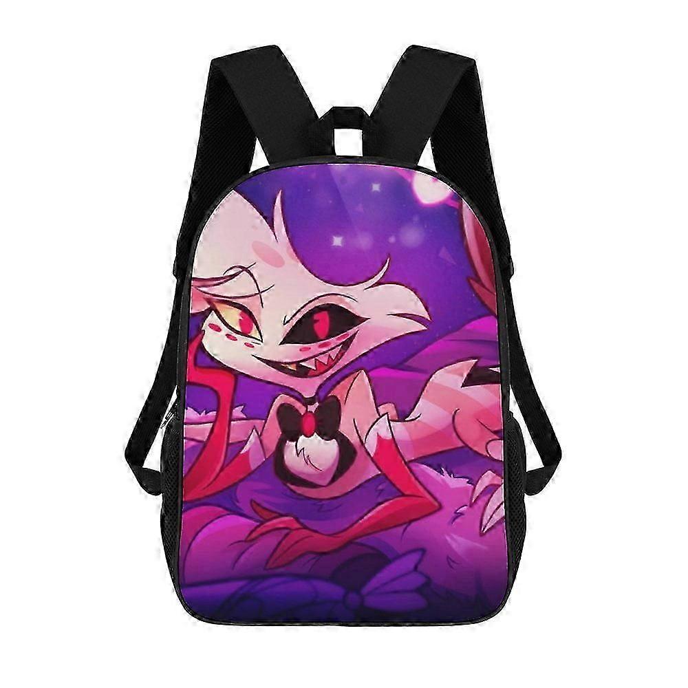 c1879 Hazbin Hotel Angel Dust Shoulder Backpack School Bag Bookbag ...