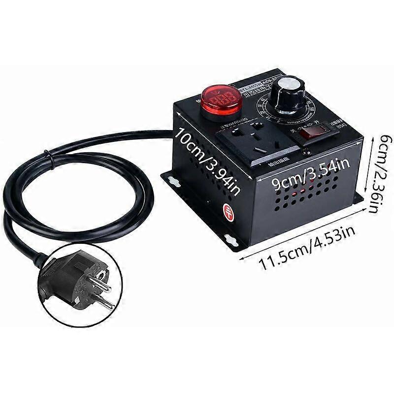 High-Quality Variable Fan Speed Controller, Stepless Voltage Adjustment for Motor Fan, Powerful ...