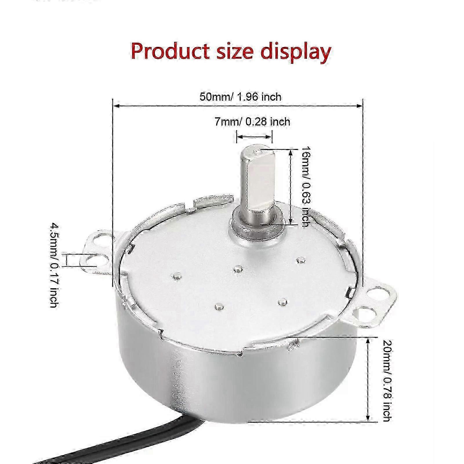 Synchronous Gear Motor AC 220-240V 4-5RPM 50-60Hz Electric Motor CW/CCW ...