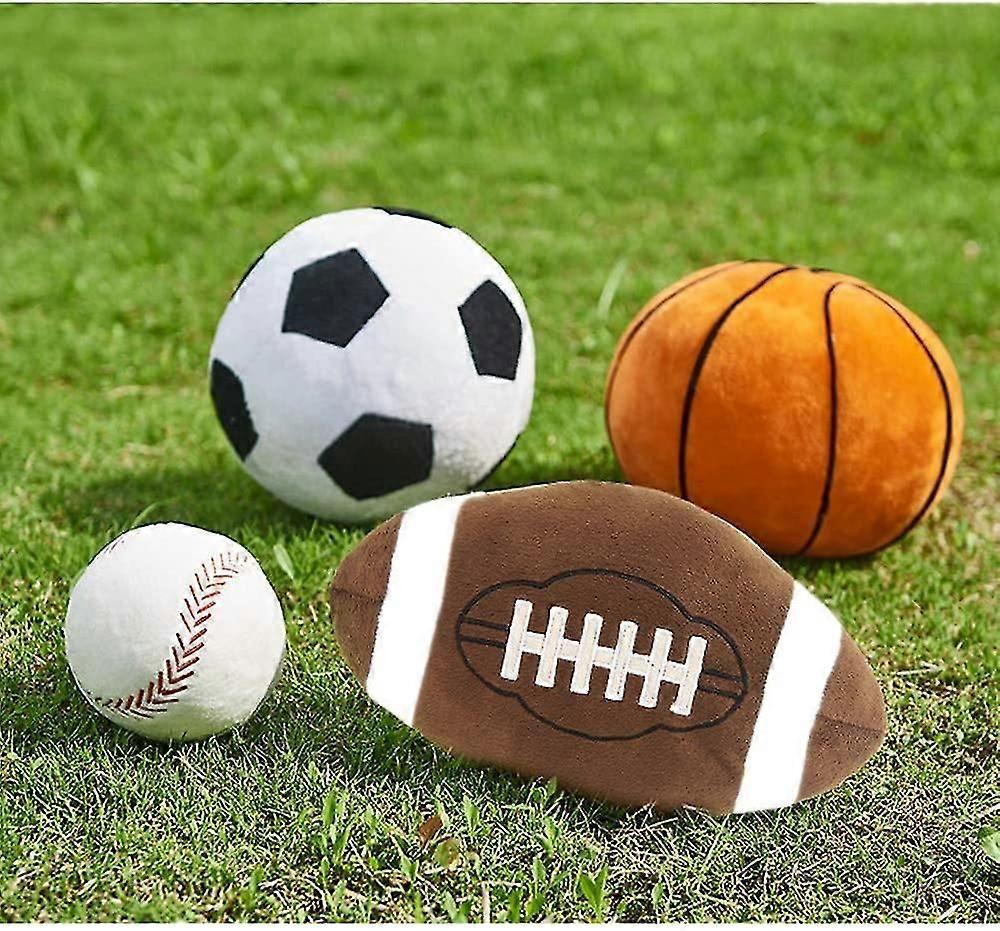 11 Inch Football Plush Pillow Fluffy Stuffed Throw Pillows Football ...