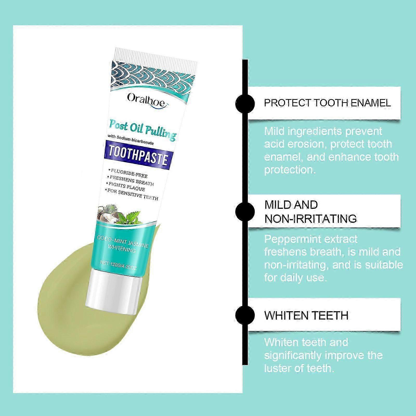 Post Oil Pulling Toothpaste, Coco-Mint Jasmine Whitening Toothpaste ...