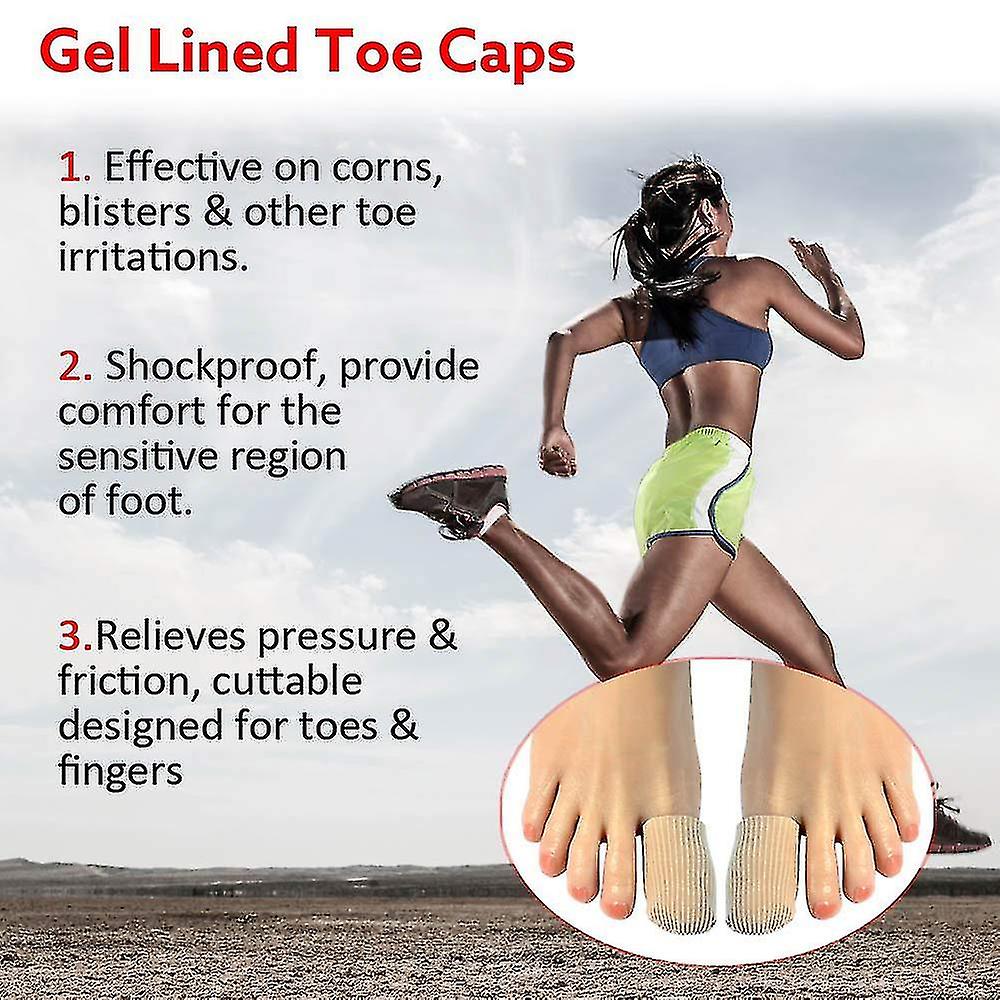 Gel Toe Caps,4 Pcs/pack For Big Toes, Toe Covers,toe Protectors (brown ...