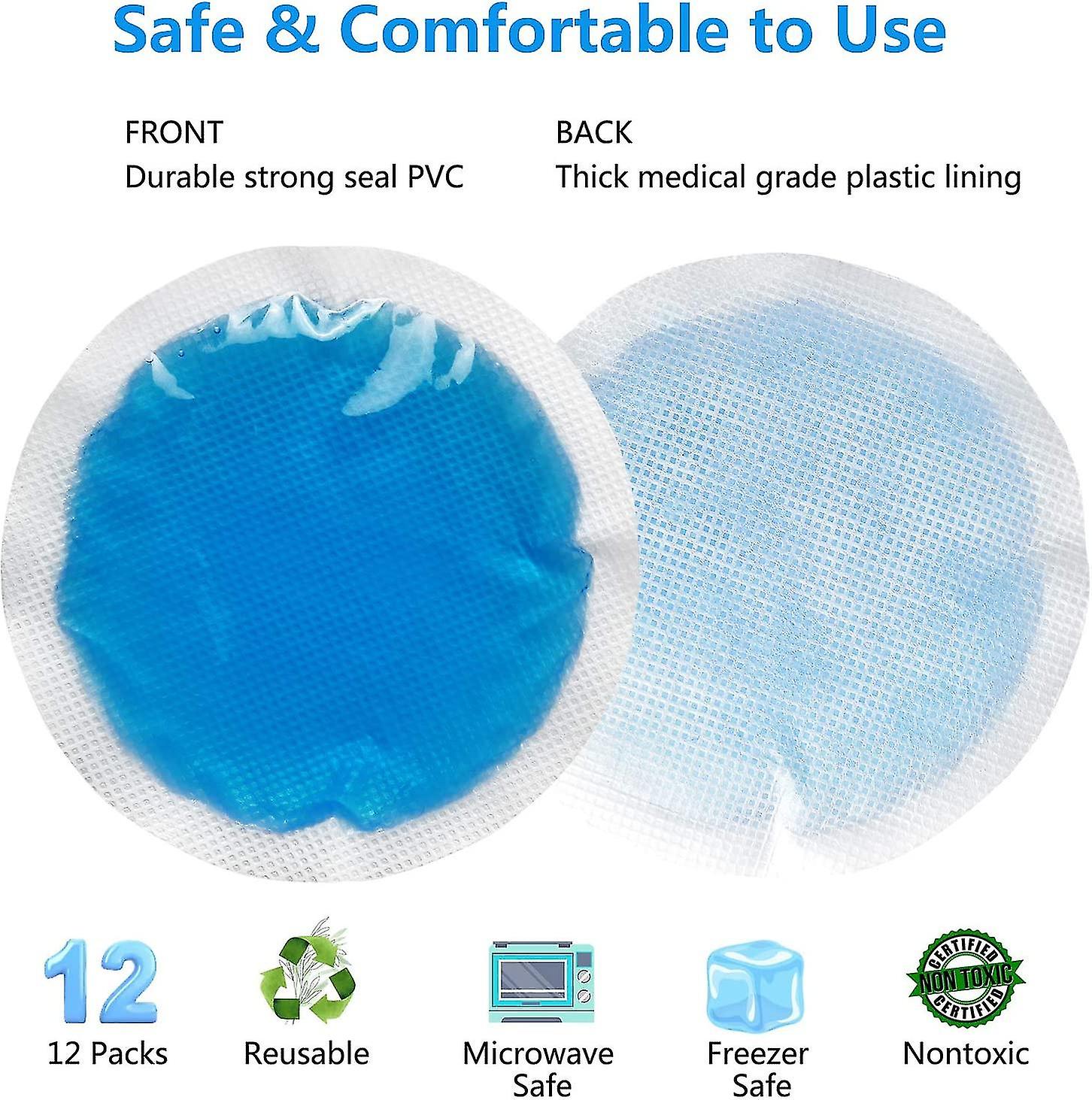 Round Reusable Gel Ice Pack With Cloth Backing, Soft Flexible Hot ...