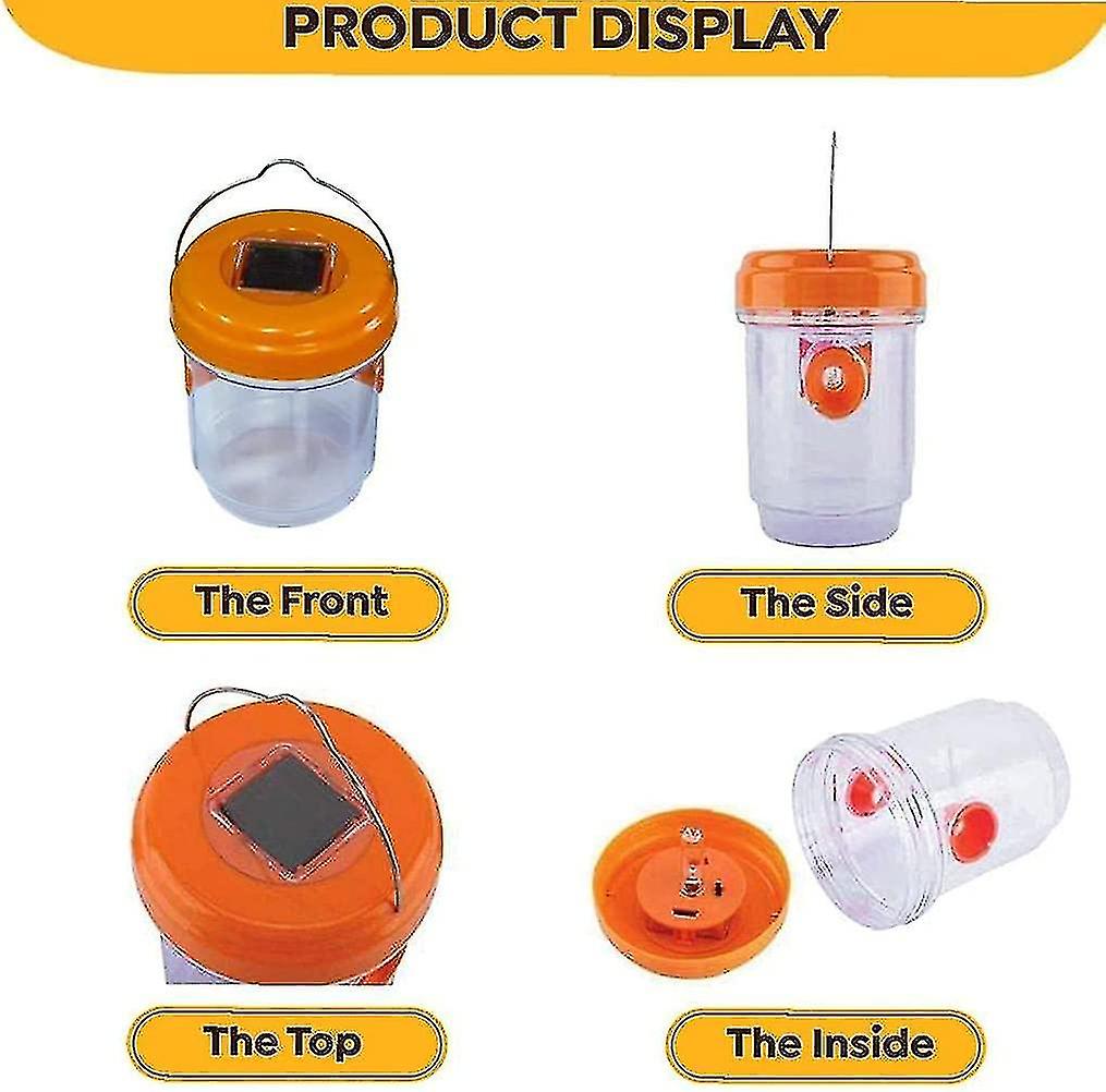 Led Drosophila Trap Wasp And Mosquito Fly Trap Solar Led Fly Traps ...