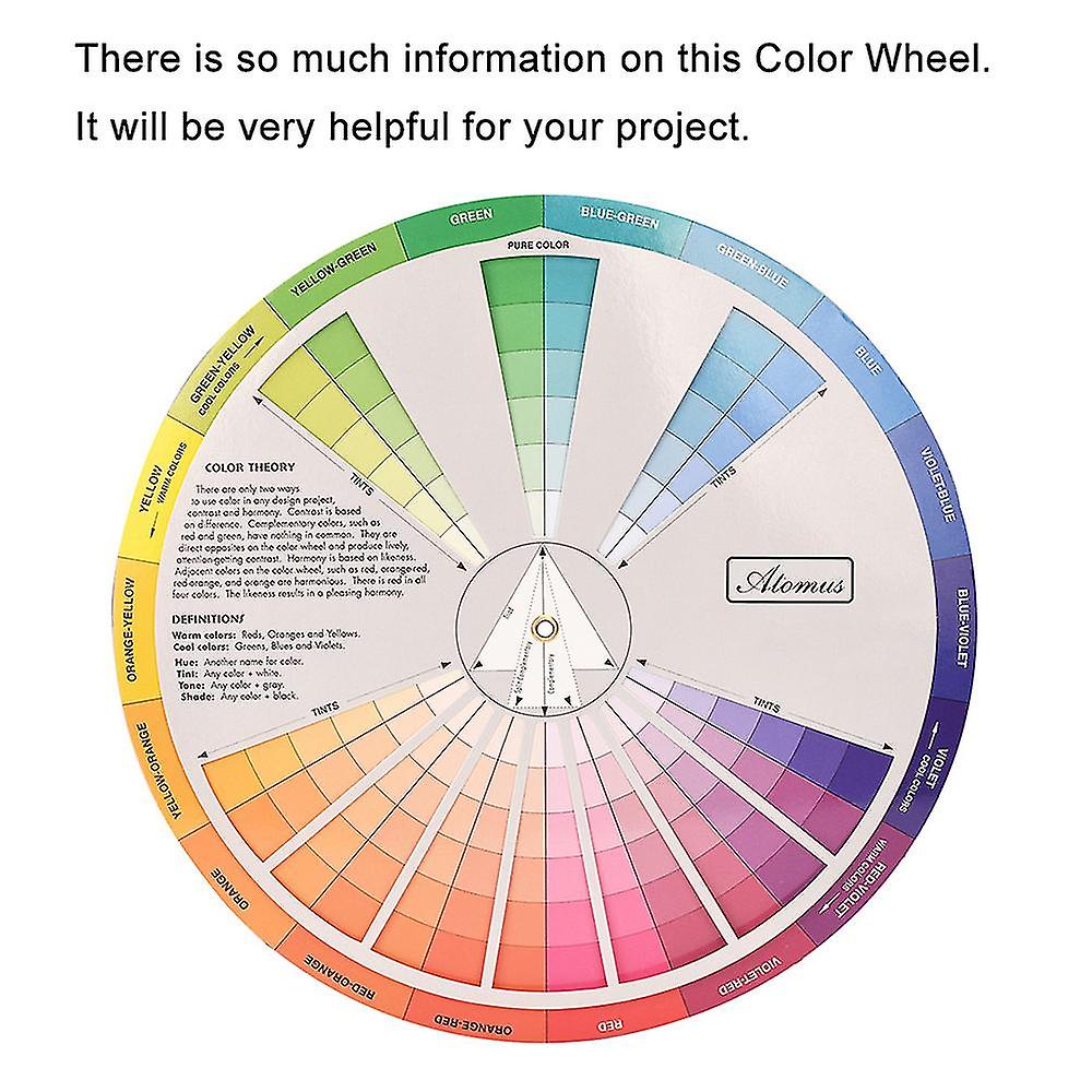 Color Wheel Practical Color Chart Selector Paper For Tattoo Nail ...